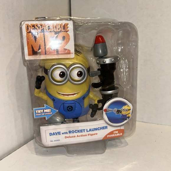 Toys | Despicable Me 2 Movie Minion Dave Wrocket Launcher Deluxe Action ...